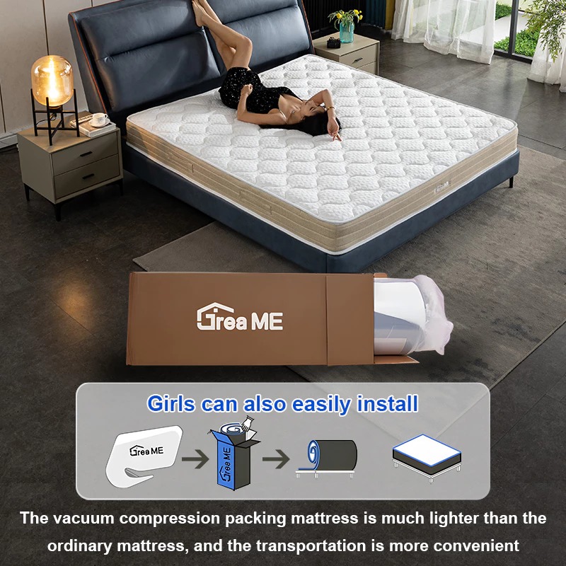 DreaMe® 8.1" Dual-Coil Hybrid Mattress - Premium Memory Foam & Spring ...