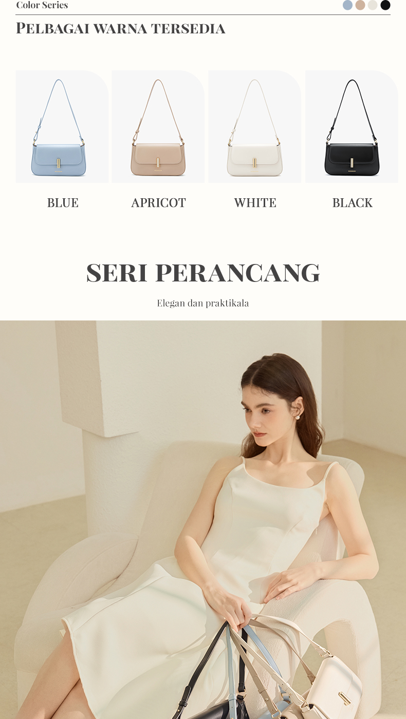 MOSSDOOM Balerie Bag Classic Style Armpit Bag Flip-top Rotating Button Women's Bag Shoulder Bag ...