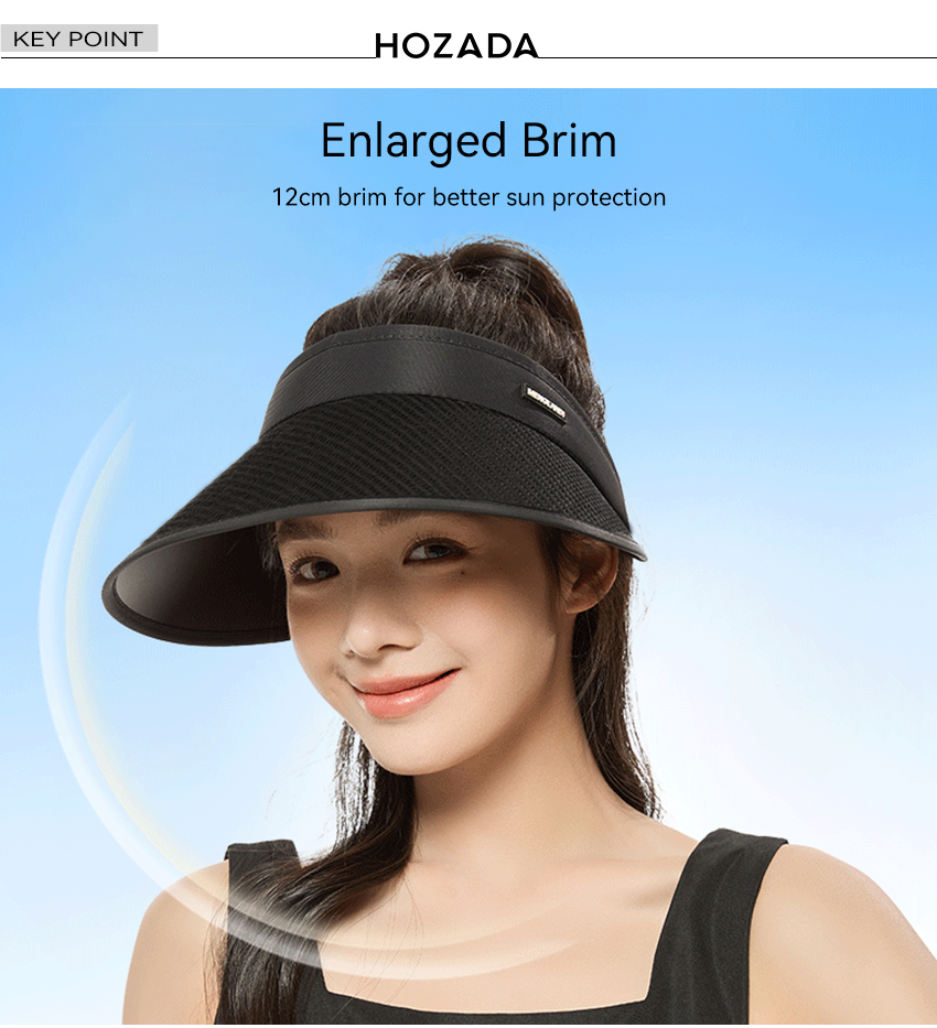 HOZADA Women Sun Cap Foldable Hat Casual Knitted Sun Hats Portable ...