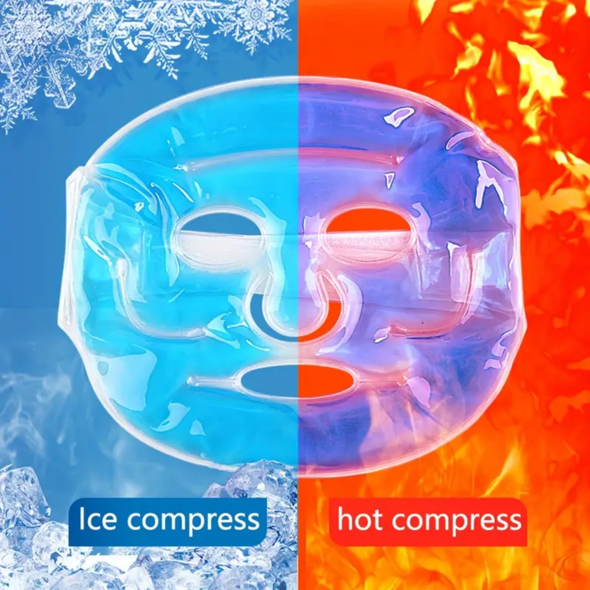 1pc Ice Mask, Beauty Sleeping Hot & Cold Mask, Cold Compress For Post ...