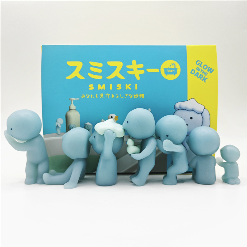 6Pcs/Set Cartoon Anime Luminous Elves Toilet Corner Creature Night ...