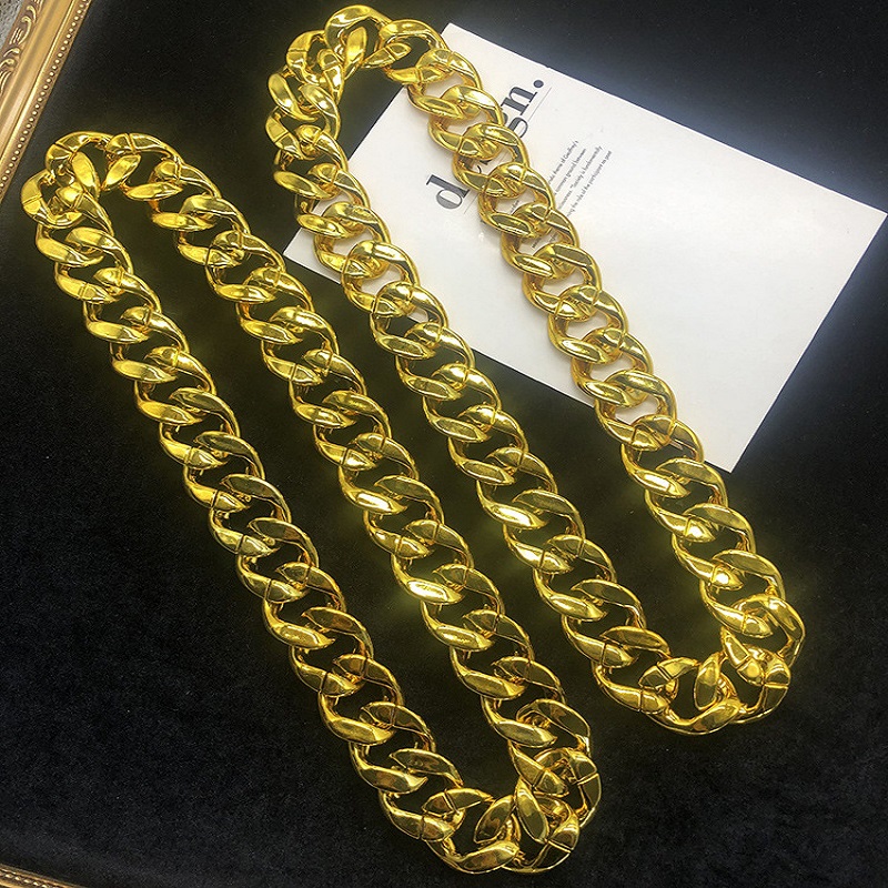 1pc Oversized Fake Gold Chain Necklace for Men Hip Hop Comedy Prop ...