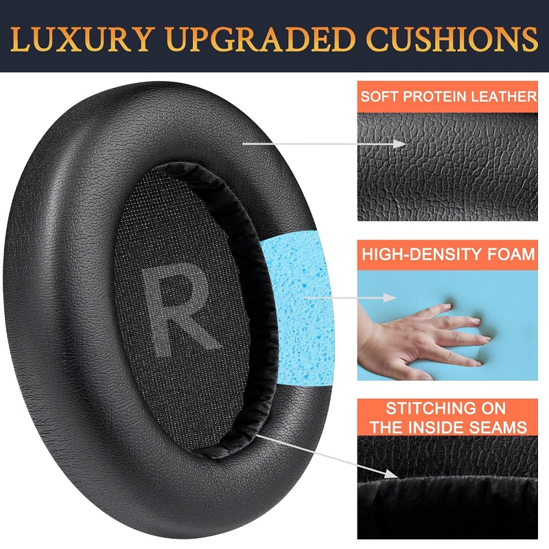 Ear Pads for EarFun Wave Pro ANC Headphones replacement Ear Cushions ...