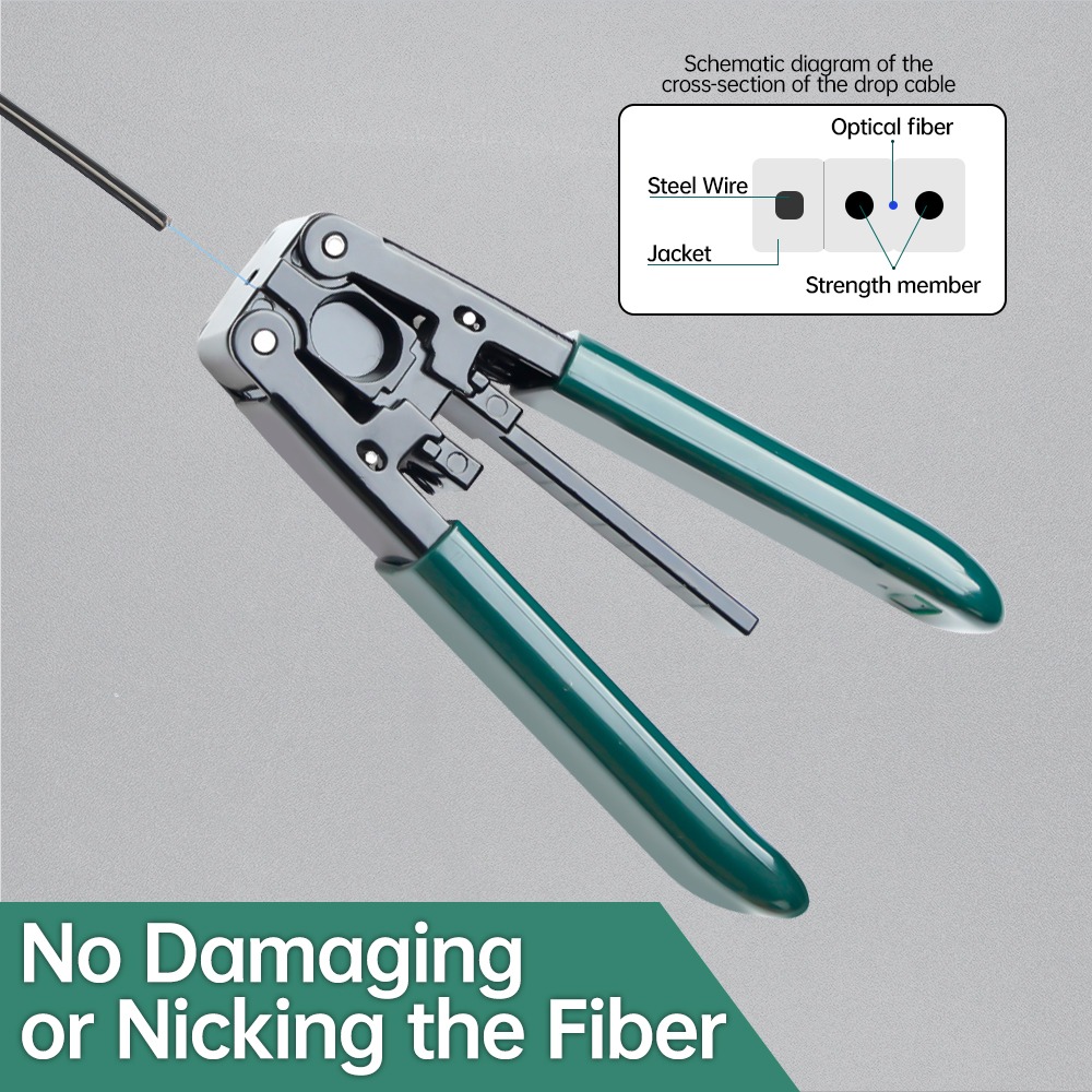 HOOLNX FTTH Drop Cable Stripper, 1 or 2 Cores 3.1x2mm Standard Fiber ...