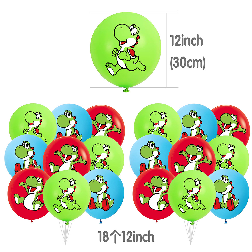 Super Mario Game Yoshi Birthday Party Decoration Kids Banner Cake ...