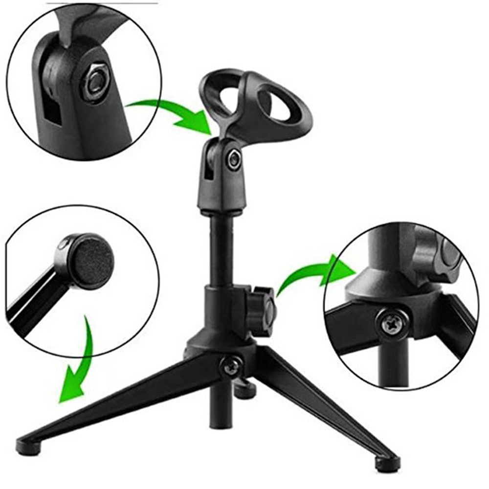 Microphone Desktop Stand Mini Portable Table Stand Retractable ...
