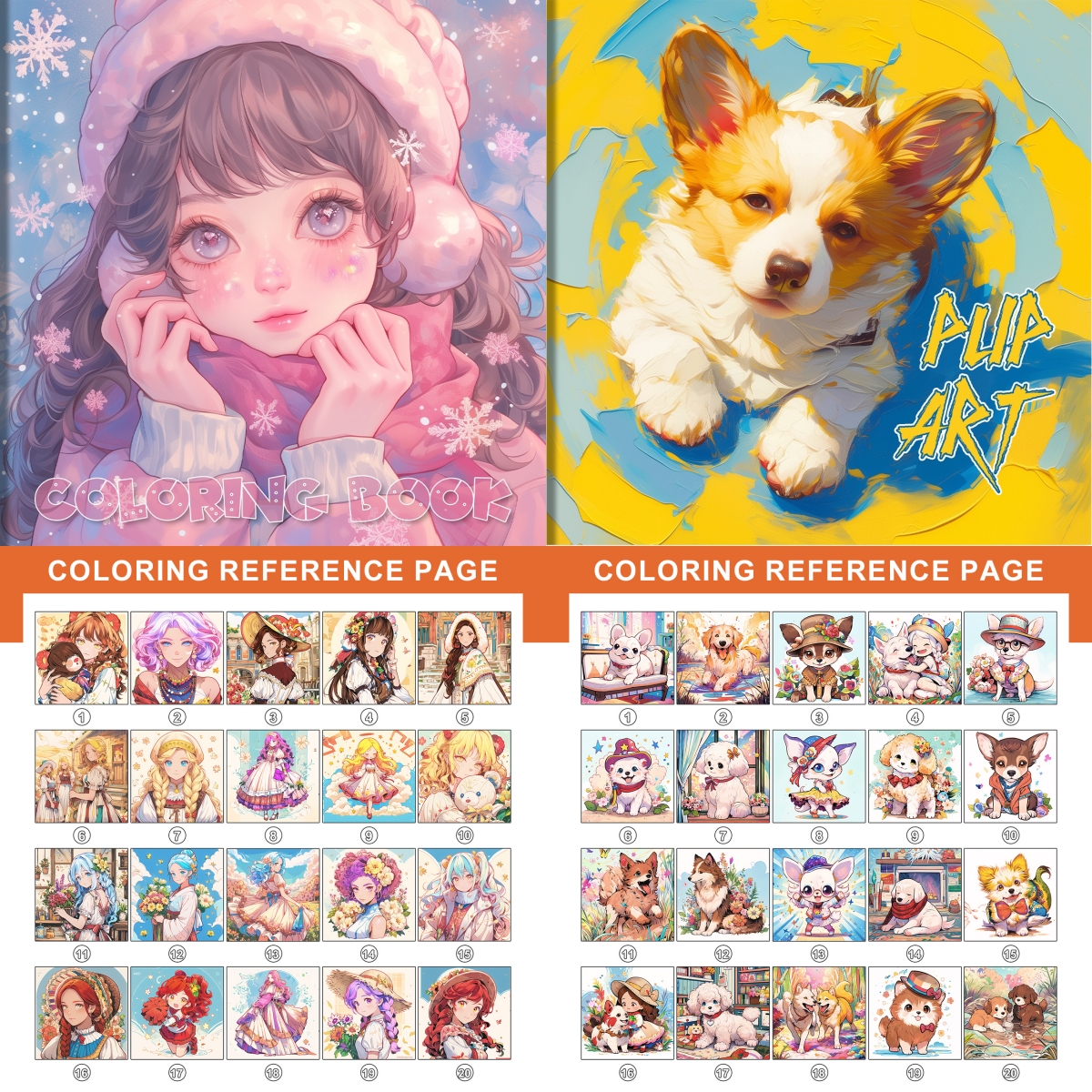 Reference Picture Combination Sketchbook Set | Animal Character Flower ...