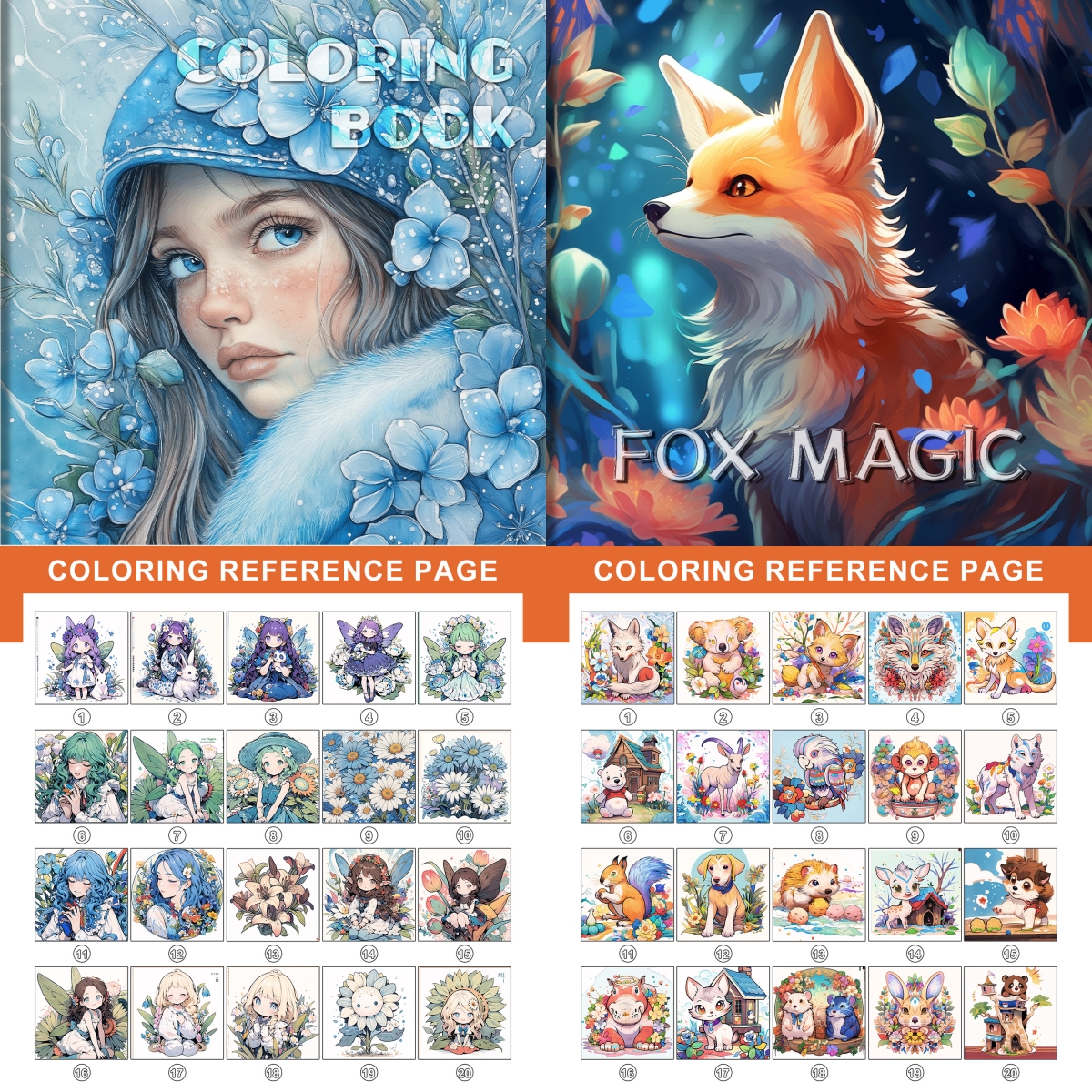 Reference Picture Combination Sketchbook Set | Animal Character Flower ...