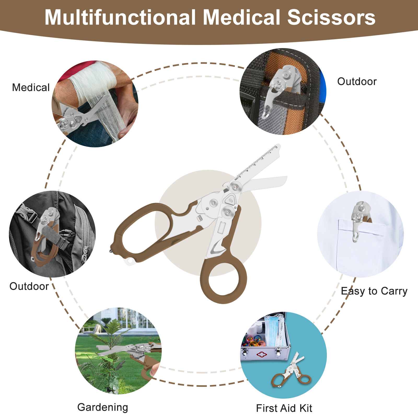 Raptor Shears Emergency Trauma Shears Medical Scissors Multitool EMT ...