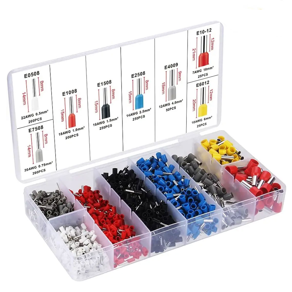 Wire Connector Terminal Kit 1200pcs Assortment Ferrules Connector ...