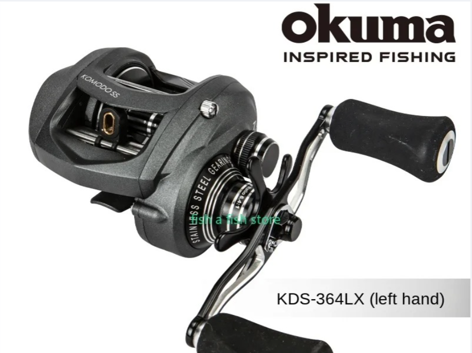 Okuma Komodo SS Superstrong Stainless Steel Gear Baitcast Fishing Reels ...