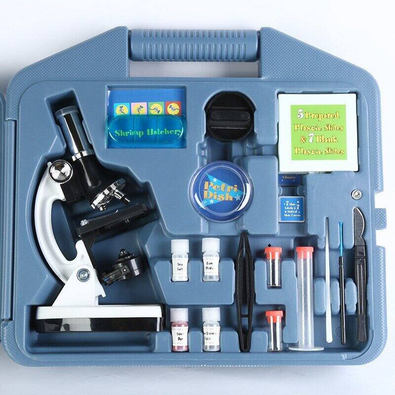 Biological Microscope Beginner Microscope Lab Kit High Power Magnification Mikroskop Set Student ...