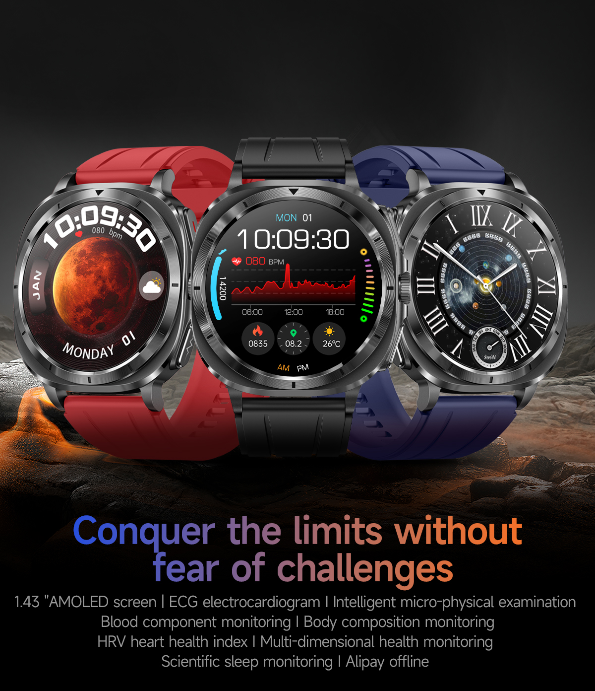 Medical Grade Smart Watch Men Micro Physical Examination Blood Lipid ...