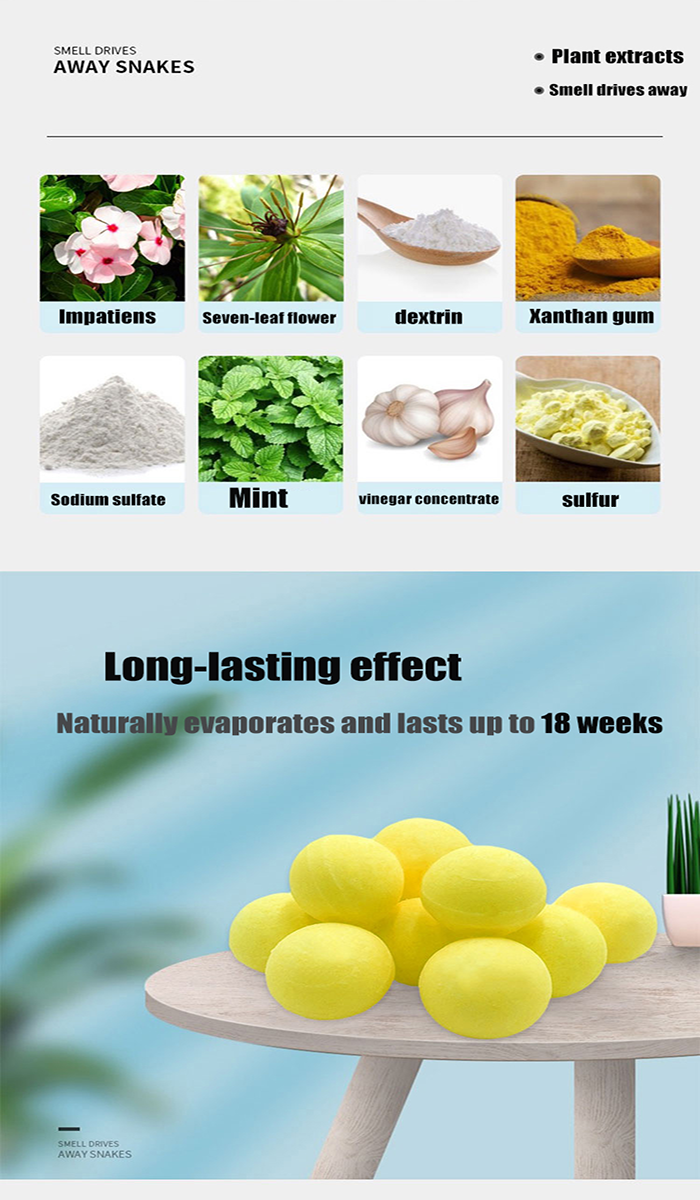 No snakes in the family sulfur Snake Repellent Pills for home 1000m ...