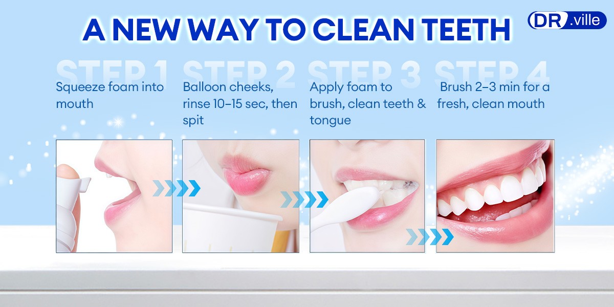 Dr.Ville Whitening Toothpaste pemutih ubat gigi Teeth Whitening Mousse ...