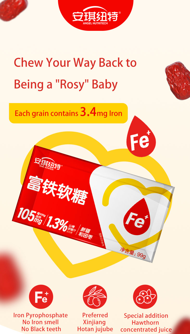 Angel Nutritech Iron Supplement 3.4mg Highly absoration Energy Support ...