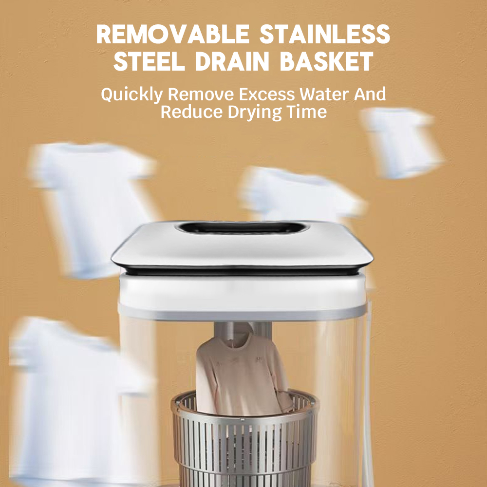 HOMEFUN 8.8KG Semi-Automatic Electric Mini Washing Machine With Dryer ...