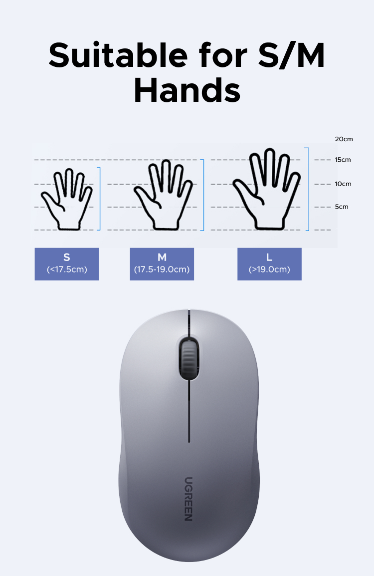 UGREEN Wireless Mouse 3-Button Silent 2.4G with USB Mini Receiver 4 ...