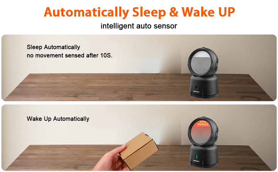 Omni-Directional Barcode Scanner, Bluetooth & 2.4G Wireless Hands-Free ...