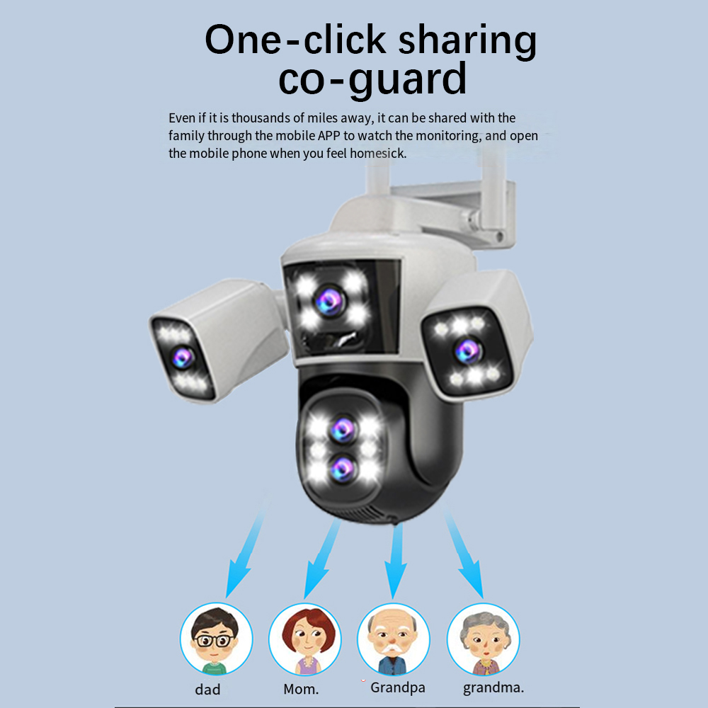 LLSEE 16MP 8K 4 Lens 10X Optical Zoom Night Vision Two-Way Call Waterproof CCTV Camera | Shopee ...