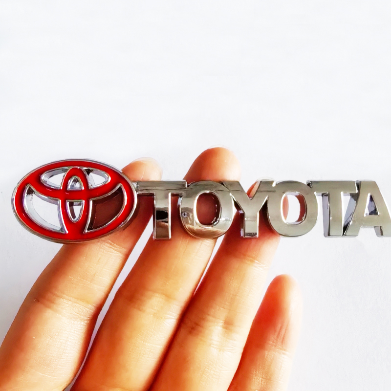 1 x Metal TOYOTA Letter Car Auto Decorative Emblem Badge Sticker Decal ...