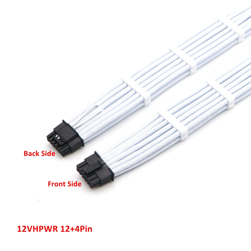Custom Sleeved 12VHPWR 12+4Pin to 2pcs Male 8Pin Modular PSU Cable for ...