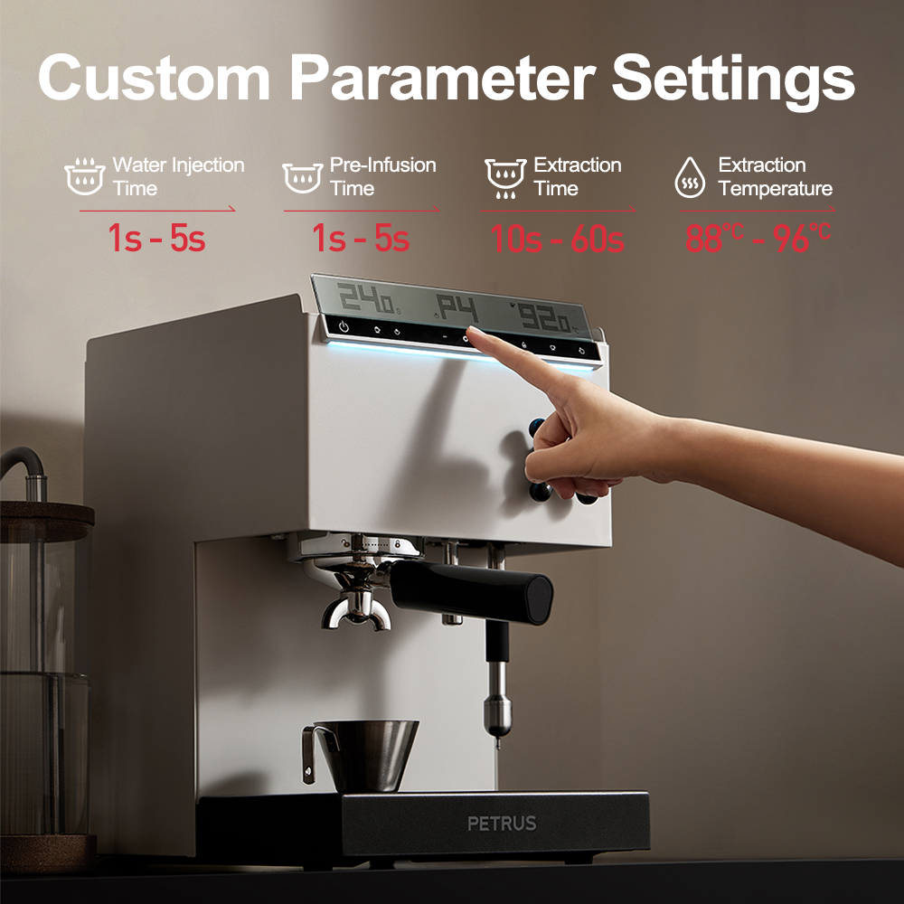 Petrus Three-Boiler Coffee Maker 15 Bar OPV Pressure Regulation ...
