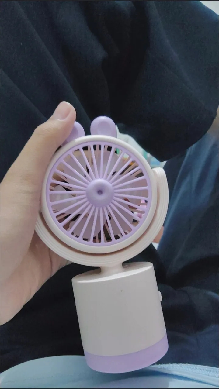 Student Children Cartoon Rabbit Desktop Small Fan usb Charging Handheld ...