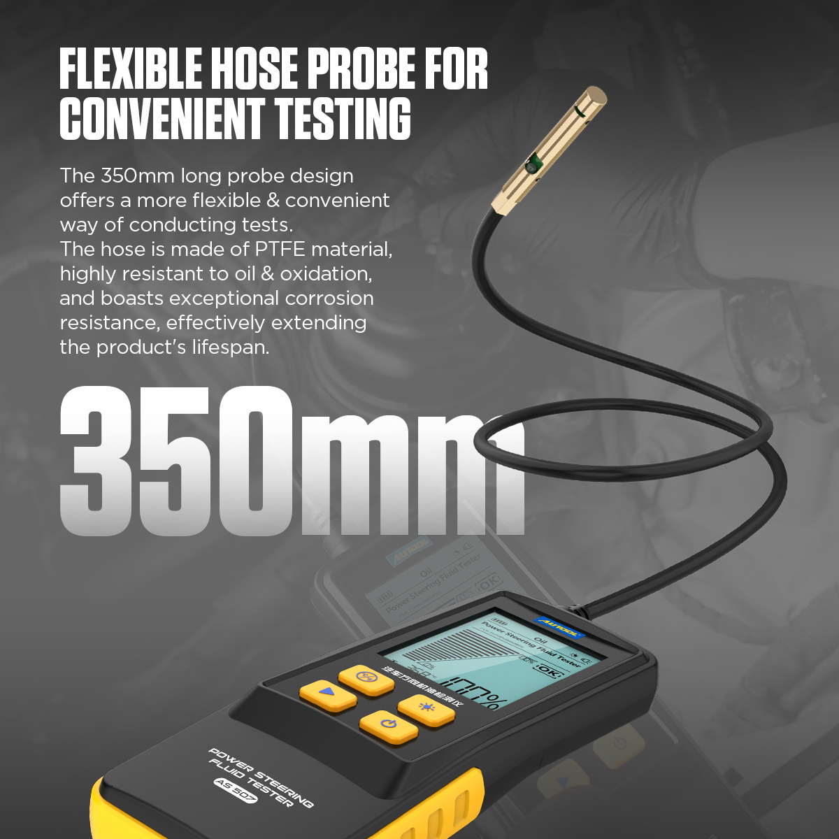 AUTOOL Power Steering Fluid Tester AS507 Car Power Steering Oil ...