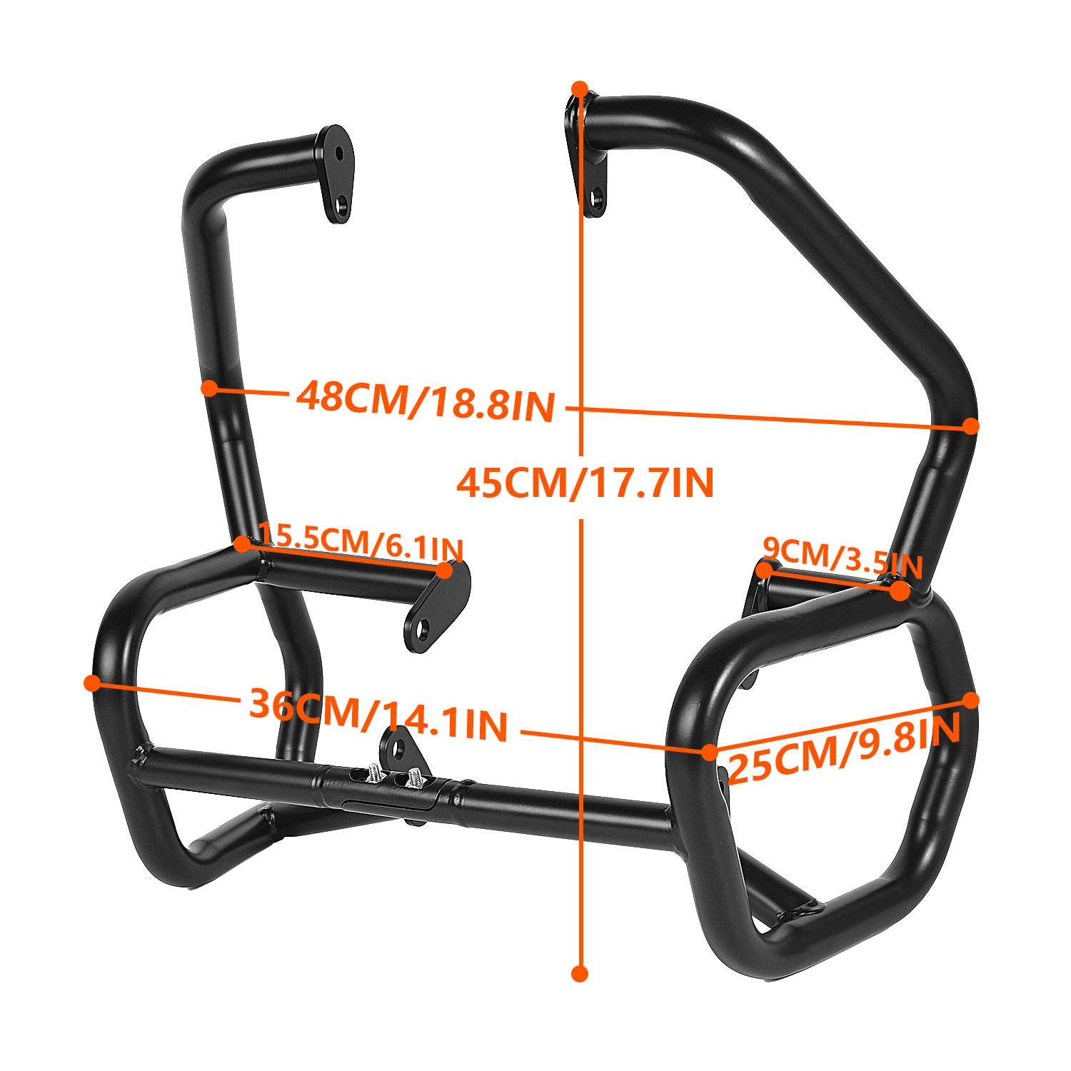 LJBKOALL For Motorcycle Crash Bar Engine Guard Frame Protector Bumper ...