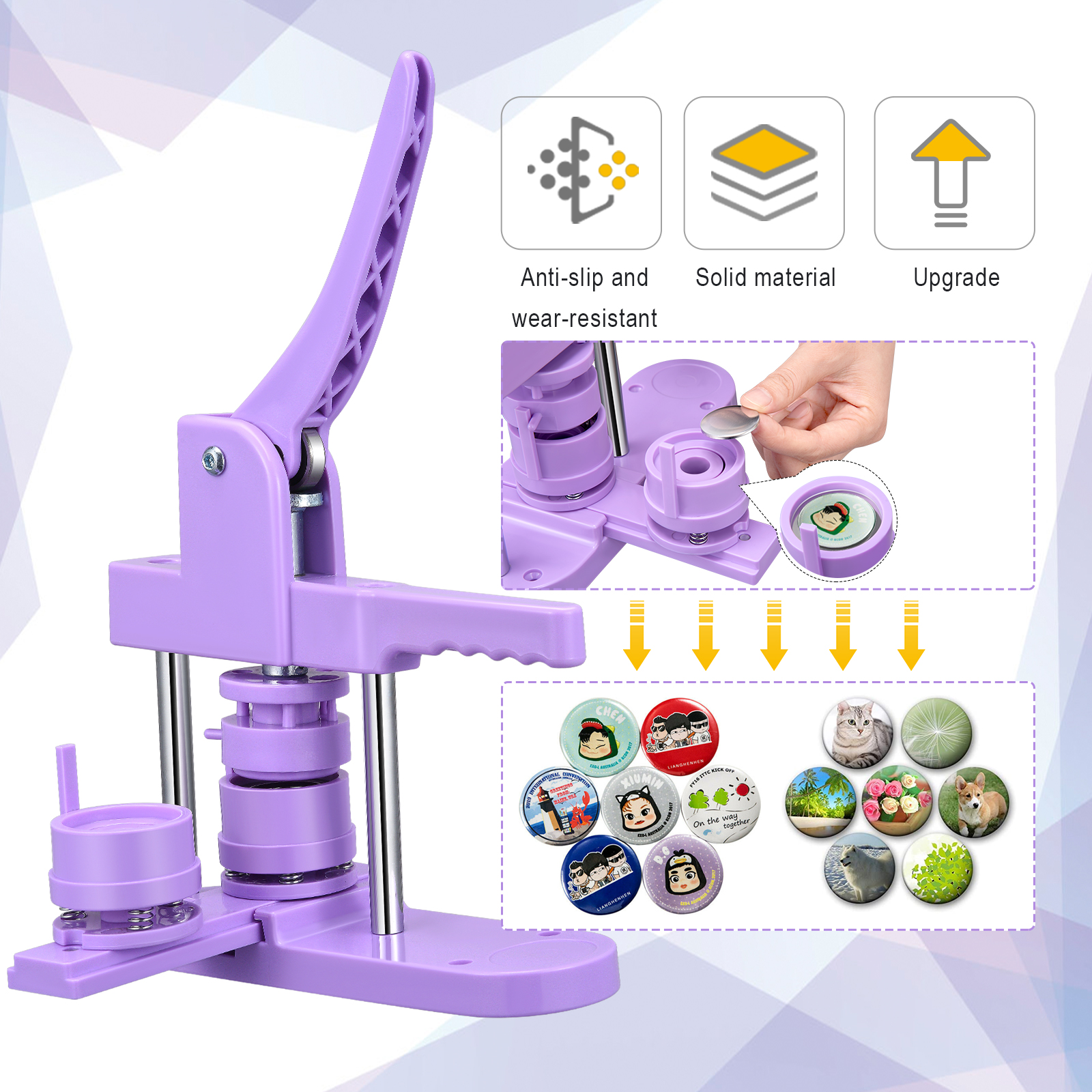 [Local delivery] Button Badge Maker Machine, Different size mold ,25+32 ...