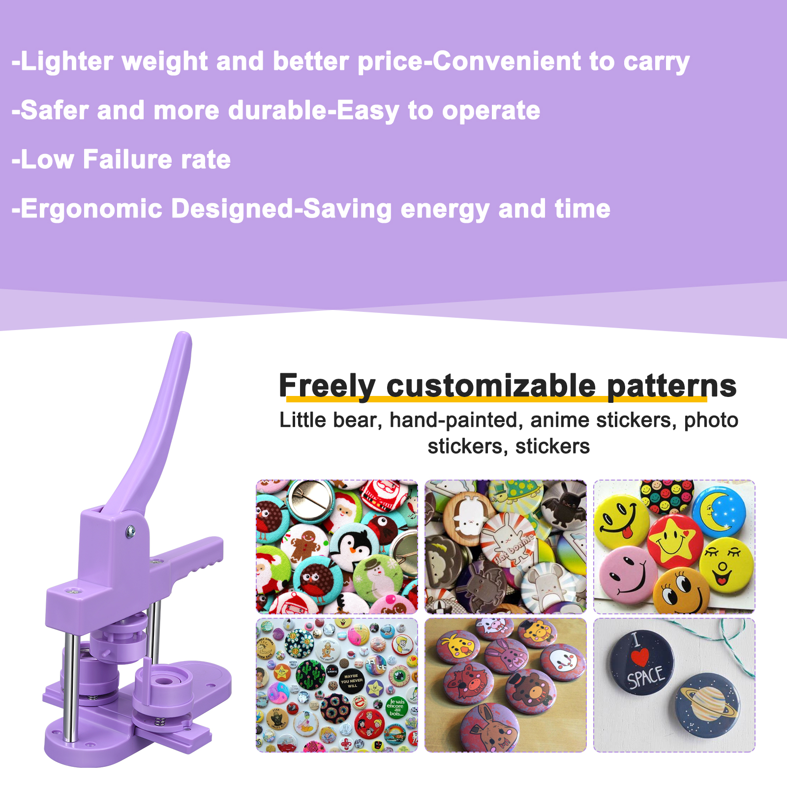 [Local delivery] Button Badge Maker Machine, Different size mold ,25+32 ...