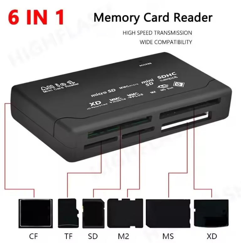 All In One Memory Card Reader For USB External Mini SDHC M2 MMC XD CF ...