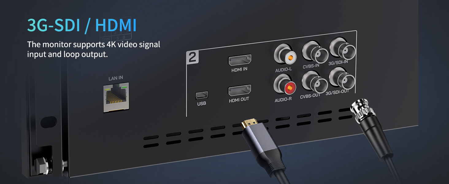 D101 Plus Dual 10.1" 4RU Rackmount Monitor 4K HDMI SDI 1920x1200IPS ...