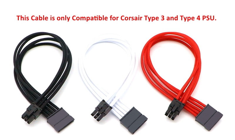 Modular PSU 6Pin to Sata 15Pin Power Adapter Cable for Corsair Type 3 ...