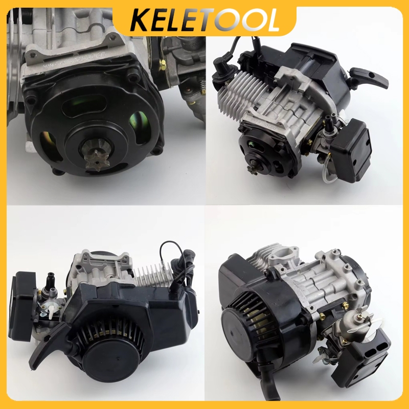 KELETOOL Enjin Pocket Bike 49cc 2 Stroke Engine Motor Full Set With ...