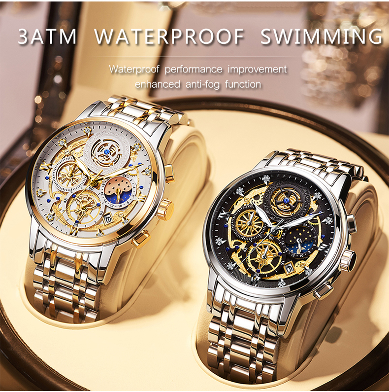 ZUNPAI Jam Tangan lelaki original Waterproof Men watch Stainless steel ...