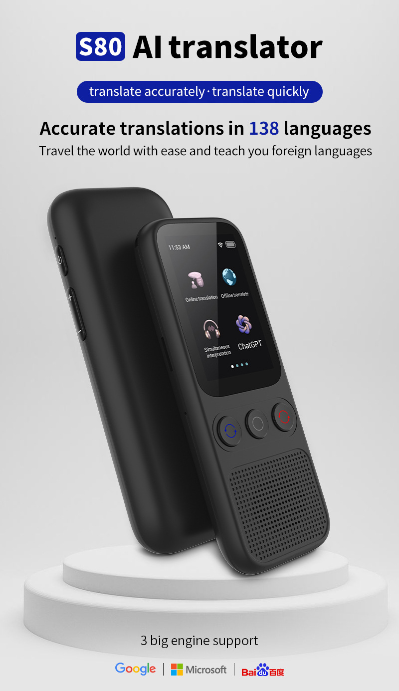 Portable Language Translator Device with 138 Languages Voice ...