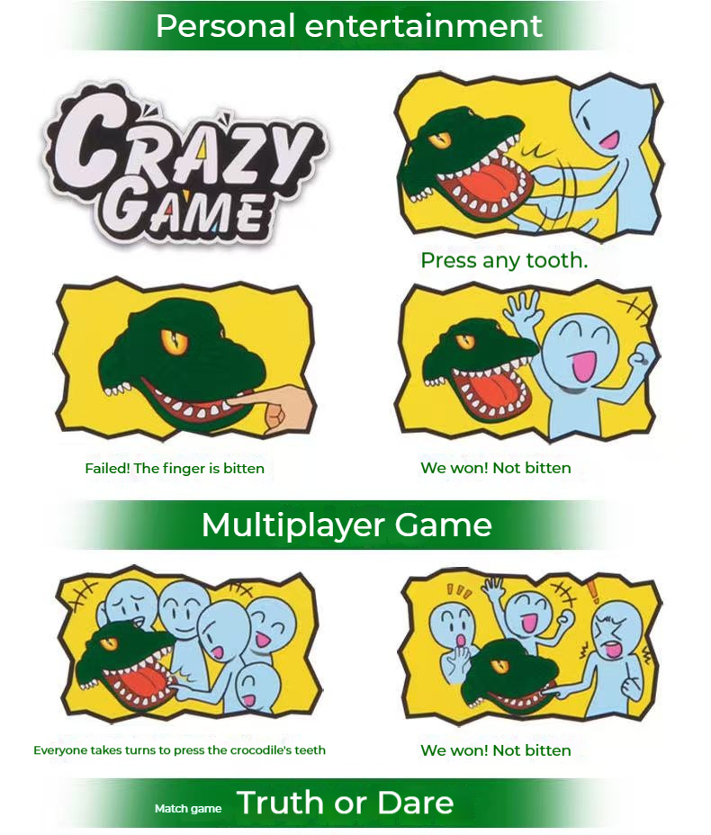 alligator bite finger toy game children's game prank | Shopee Malaysia