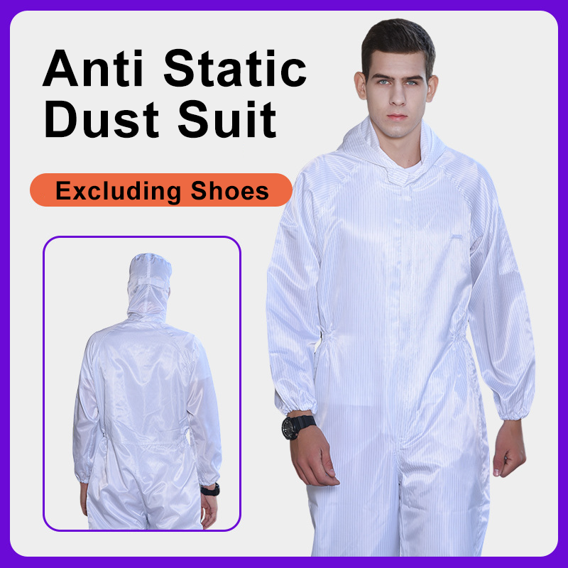 Clean room Overall Jumpsuit Coverall ESD PPE Suit Washable Reusable ...