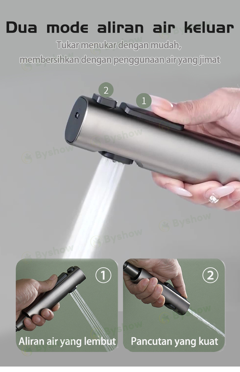 【Byshow】🔥Malaysia In Stock🔥 Toilet Bidet Spray Gun black Head Handheld ...