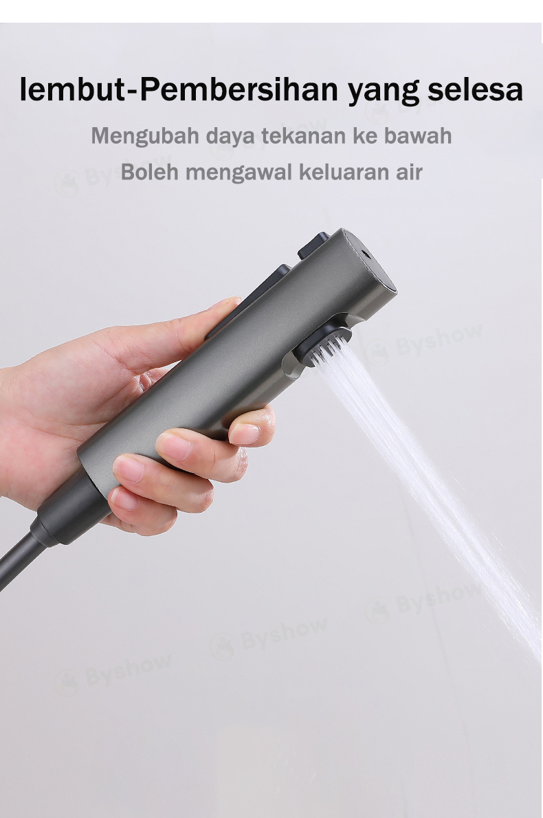 【Byshow】🔥Malaysia In Stock🔥 Toilet Bidet Spray Gun black Head Handheld ...