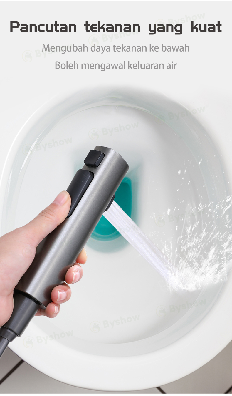【Byshow】🔥Malaysia In Stock🔥 Toilet Bidet Spray Gun black Head Handheld ...