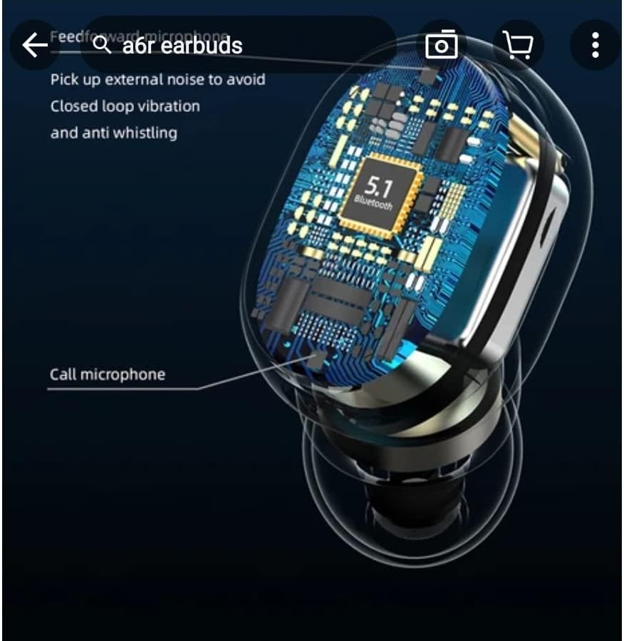 A6S Earbuds TWS Wireless Bluetooth Headphone Noise Canceling Sports ...