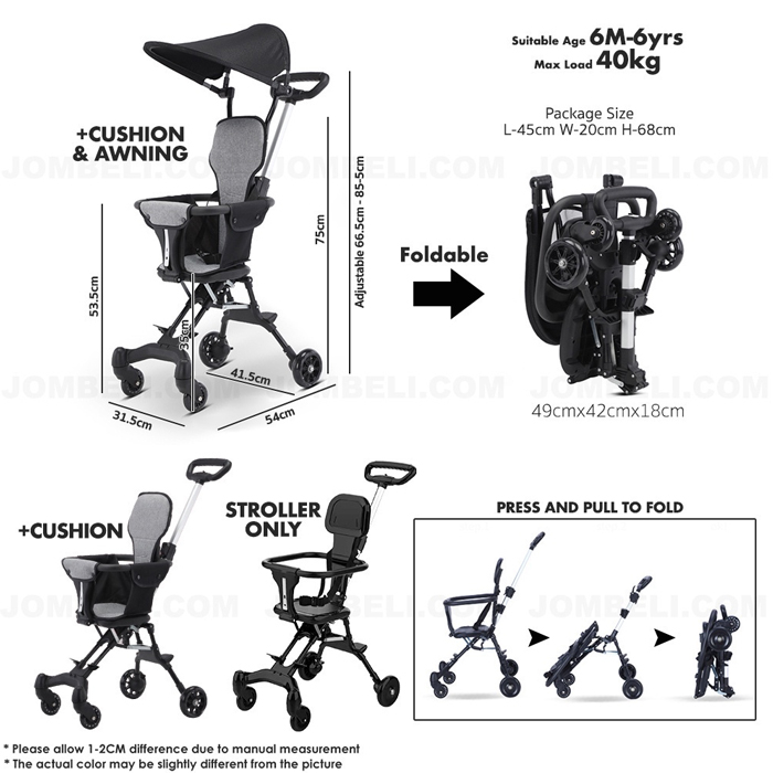 Magic Stroller Baby 2 way facing Lightweight Stroller Foldable baby ...