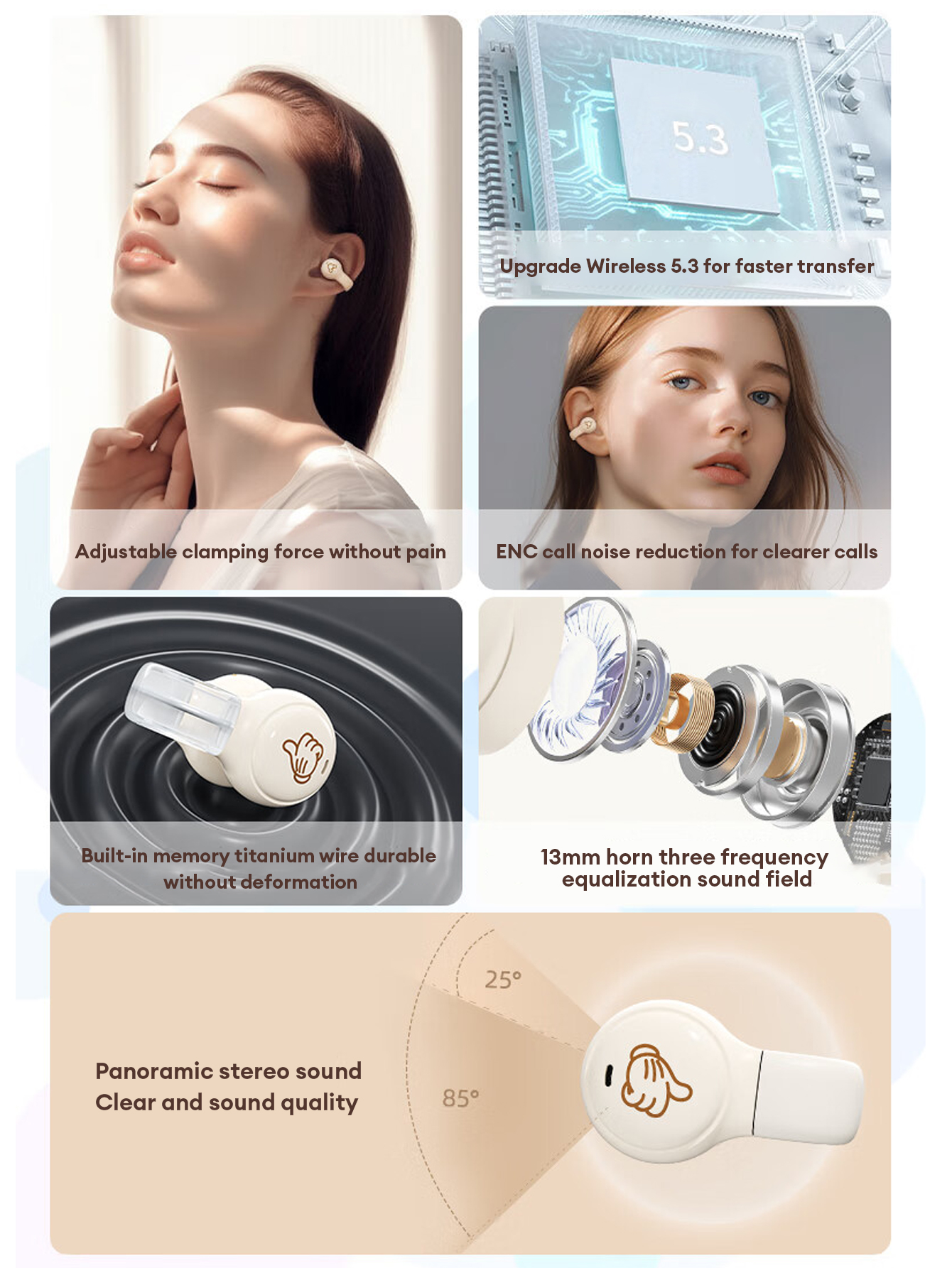 Disney DN12 Bluetooth Earphone Low Delay Smart Touch HIFI Sound Quality ...