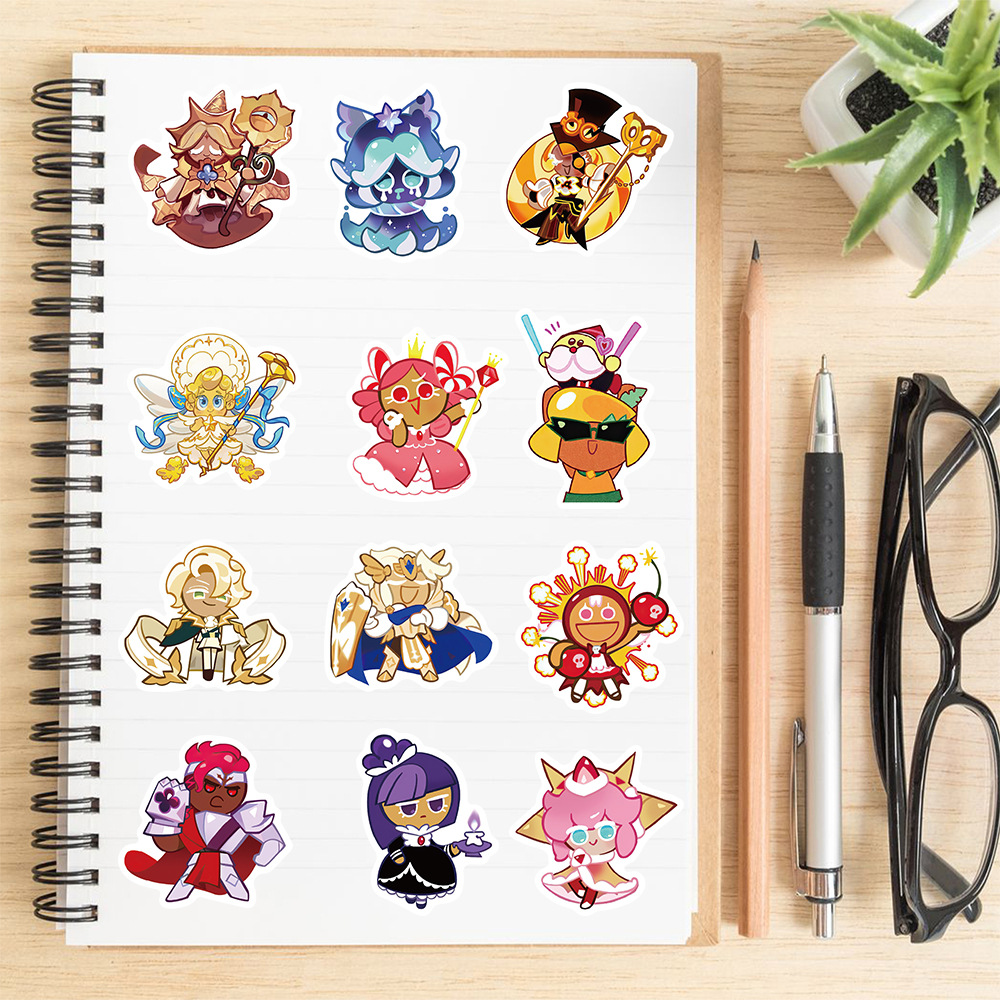 50pcs Cute Cartoon Cookie Run Kingdom Stickers PVC Waterproof DIY Phone ...