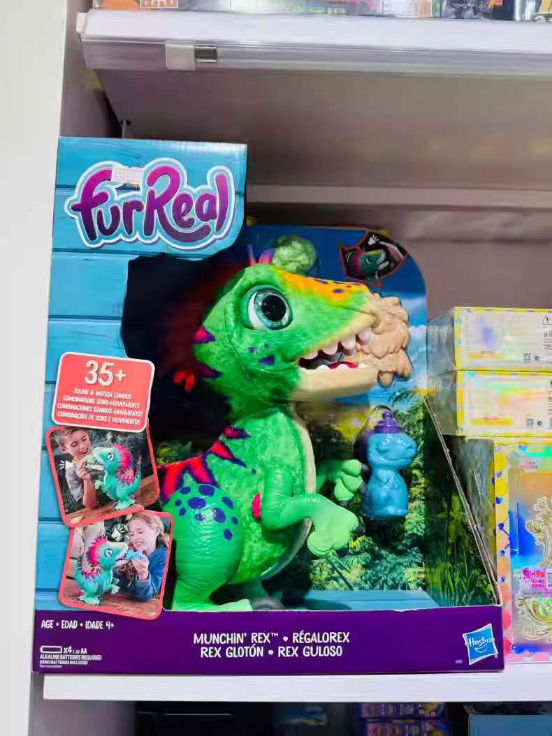 FurReal Munchin Rex Baby Dino Pet, 35+ Sounds and Motions Toy E0387 ...