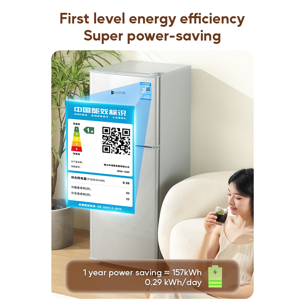 HOMEFUN Freezer Inverter Chest Freezer Refrigerator Mini Freezer ...