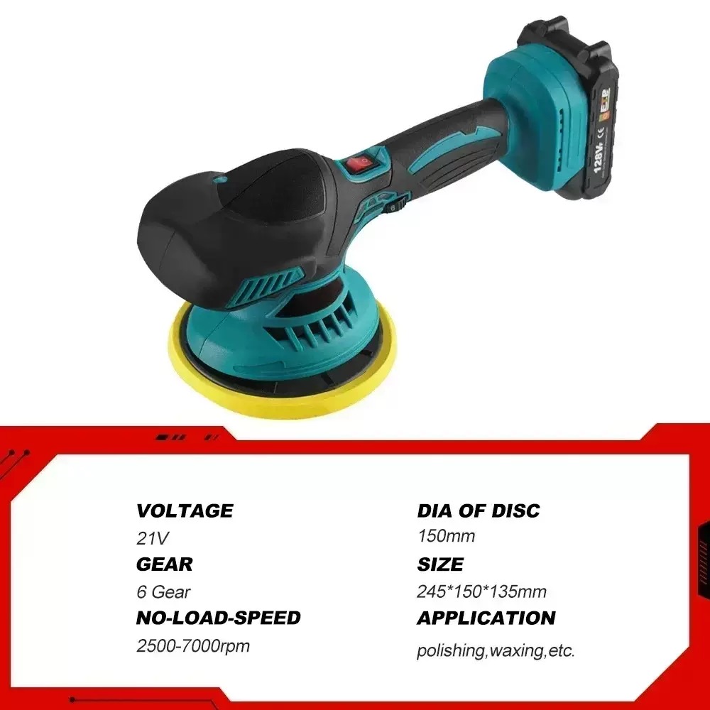 18v 6000RPM Cordless Mini Polisher Car Polishing Machine 12V Electric ...